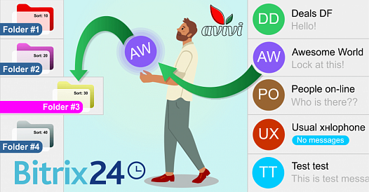Custom grouping of chats in Bitrix24 — like in Telegram, by Avivi